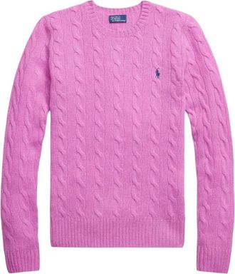 Ralph Lauren Cable-knit Embroidered-logo Sweater