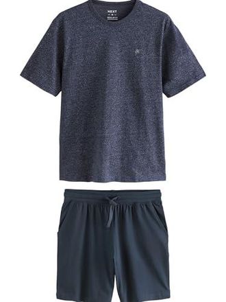 Next Homme Ensemble Pyjama Short en Jersey Navy Blue Stripe L