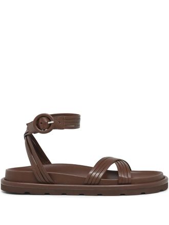 Gianvito Rossi sandales en cuir - Marron