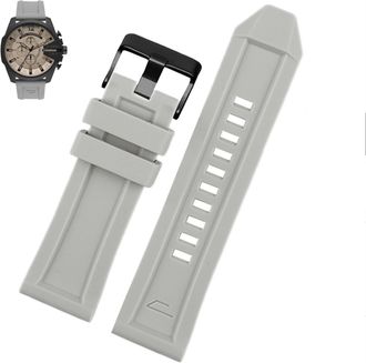 Generic Geeignet für -Silikonuhr mit rauchgrauem, weichem, wasserdichtem Zubehör der Serien DZ4496/4535/4283/4476/7416/7396, 26 mm