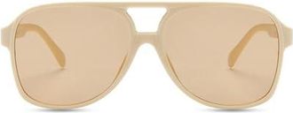 Generic Lunettes De Soleil Vacances À Monture Large For Hommes Et Femmes, Idéales For Lextérieur Les Déplacements(Beige)