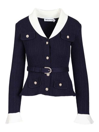 Self Portrait Cardigan - Blau