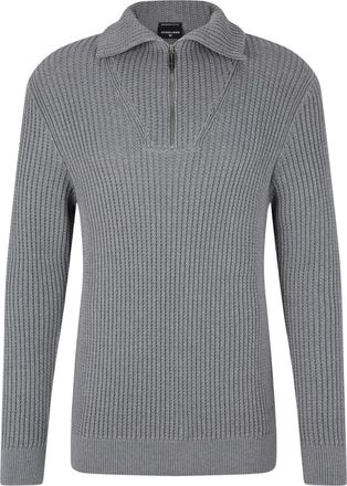 Strellson Homme, Pulls, Gris, Taille: 2XL Pull en coton organique &agrave; structure d&eacute;corative