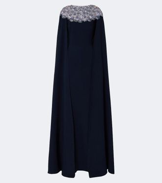 Oscar De La Renta Verzierte Robe aus einem Seidengemisch