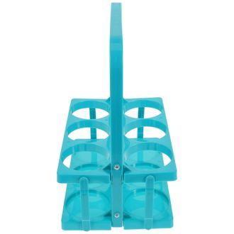 Holibanna Tragbarer Faltbarer Bierflaschentr&auml;ger aus Kunststoff 6 Flaschenhalter in Marsgr&uuml;n f&uuml;r Partys und Alltag