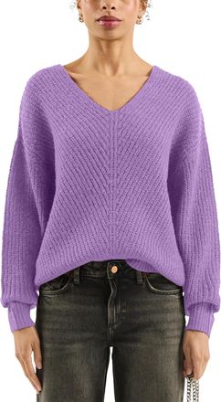 QS by s.Oliver Damen 2174514 Pullover mit V-Ausschnitt, 46W0, Large