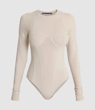 Ernest Leoty Body Corset Bra Cut Soft Beige