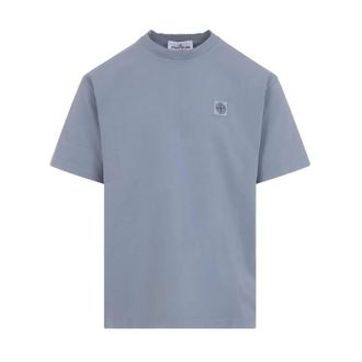 Stone Island Homme, Tops, Bleu, Taille: M Cotton SS T-Shirt