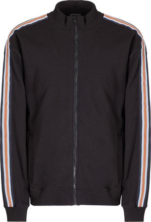 8 by YOOX ORGANIC COTTON TAPE BOXY ZIP-UP SWEATSHIRT