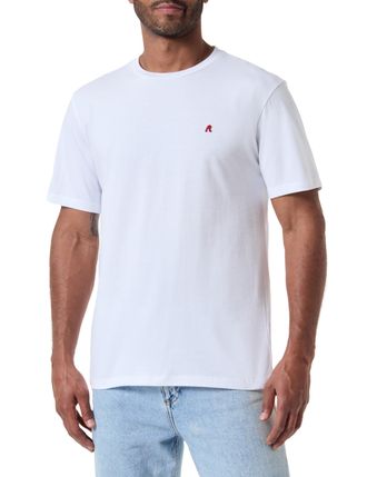 Replay Herren T-Shirt Kurzarm Basic, Weiß (White 001), XXL
