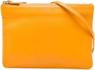 Celine Sac bandouli&egrave;re Trio Pre-owned - Femme - Pre-owned - Orange - Taille: ONE Size
