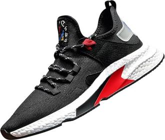 Generic Baskets pour homme : chaussures de marche athl&eacute;tiques confortables et d&eacute;contract&eacute;es pour homme, Noir, 6.5 UK 3X-Narrow