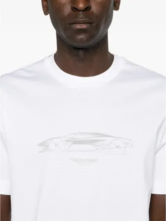 HUGO BOSS Graphic Cotton T-Shirt - White