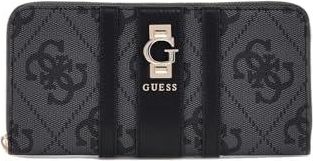 Guess porte-monnaie Erenia Zip Around Wallet Coal Logo gris foncé