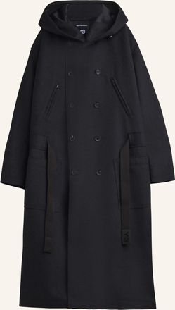 Yohji Yamamoto Y-3 Bonded Melton Coat schwarz