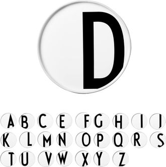 DESIGN LETTERS Buchstaben Teller Wei&szlig; (A-Z) | Weihnachtsdeko, Weihnachtsgeschenke f&uuml;r Frauen, M&auml;nner | Tisch deko | Porzellan Geschirr, Snackteller, Weihnachtsteller