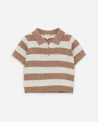Arket Rippstrick-Poloshirt -Beige