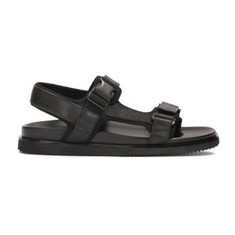 Kazar Herren-Ledersandalen mit verstellbaren Riemen - - Shoes - Herren - Schwarzk - 45 EU