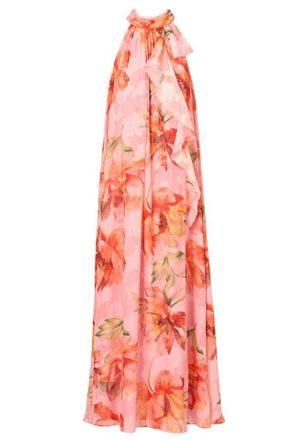 Adrianna Papell Sommerkleid Halter Trapeze Gown Elegantes, weiches Trapez-Kleid mit Blumenmuster