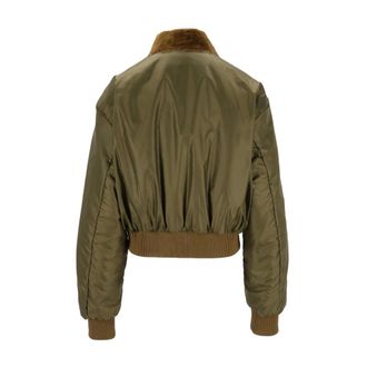 Arma Femme, Vestes, Vert, Taille: 36 FR Blouson aviateur r&eacute;versible en cuir Azra