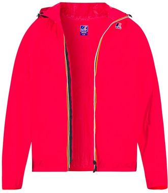 K-Way Herren Regenjacke rot Mikrofaser unifarben