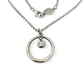 Dower & Hall Dower And Hall Silver And White Sapphire Pendant