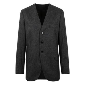 Jil Sander Woll Gabardine Jacke - - Jackets - Damen - Grau - L