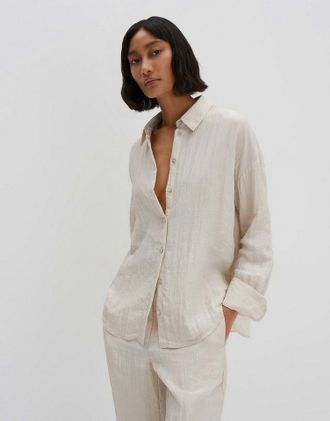 someday Longbluse ZLIMAY mit feiner Crinkle-Optik