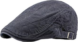 Generic Casquette Béret Plate Coton pour Homme, Casquette Plate Réglable Souples Vintage Automne Hiver