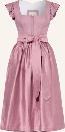 Alpenherz Alpenherz Dirndl Marie Mit Leinen Und R&uuml;schen rosa