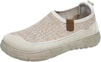 Generic Mocassins plats &agrave; enfiler pour femme - Pieds larges - Chaussures de loisirs - Confortables - Antid&eacute;rapantes - Semelle souple - Chaussures de randonn&eacute;e