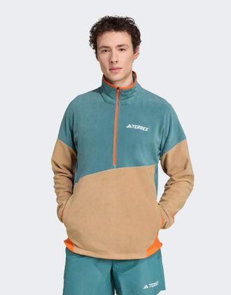 adidas adidas Performance - Terrex Multi Climawarm - Fleece-Anorak in Preloved Teal / Cardboard-Blau