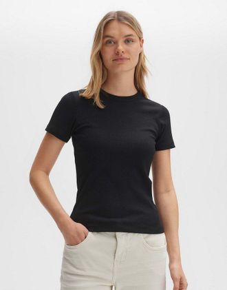 OPUS T-Shirt Feines Rippshirt SAMUNA Slim aus BCI Cotton Mix