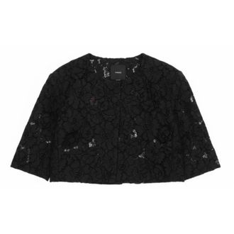Pinko Pinko, Femme, Blouses et Chemises, Noir, Taille: 38 FR Veste Spencer en dentelle