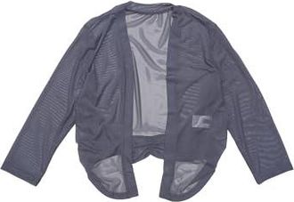 Allegra K Gilet Transparent Femme Bol&eacute;ro Mousseline de Soie Devant Ouvert Manches 3/4 Cardigan Court L&eacute;ger Gris fonc&eacute; XL