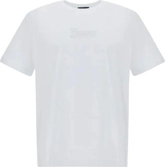 Herno Homme, Tops, Blanc, Taille: XL T-shirt brod&eacute;
