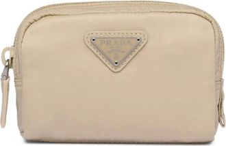 Prada Micro-Beutel mit Logo - Nude