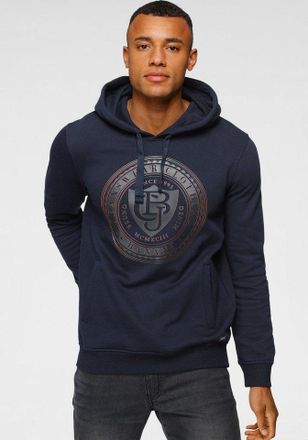Bruno Banani Kapuzensweatshirt Langarm, schmale Passform, bedruckte Optik