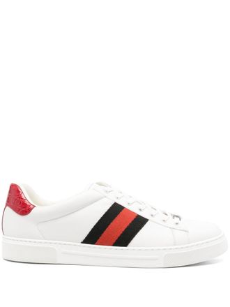 Gucci Ace Sneakers mit Webstreifen - Wei&szlig;