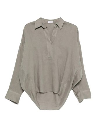 Brunello Cucinelli linen blouse - Gr&uuml;n