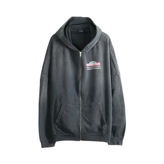 Willy Chavarria CCC Hooligan Zip Through Hoodie - - Sweatshirts & Hoodies - Herren - Grau - L