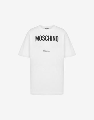 Moschino T-shirt en jersey de coton biologique imprimé - Blanc