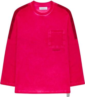 OAMC Oamc, Homme, Sweatshirts et sweats &agrave; capuche, Rose, Taille: S Velcro Applique SweaT-shirt