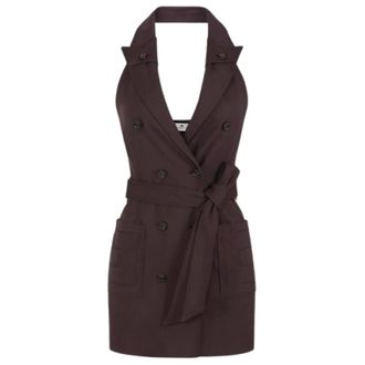 Elisabetta Franchi Femme, Robes, Brun, Taille: 42 FR Elisabetta Franchi Robes