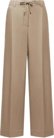 Moncler Femme, Pantalons, Beige, Taille: 38 FR Wide Pantalons