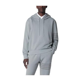 Thom Browne Lang&auml;rmliger Hoodie-Pullover - - Sweatshirts & Hoodies - Herren - Grau - L