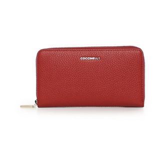 Coccinelle Femme, Accessoires, Rouge, Taille: ONE Size Metallic Soft Wallet