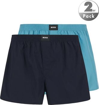 HUGO BOSS Herren Boxershorts blau Baumwolle gestreift