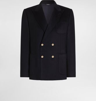 Dolce & Gabbana Jacke Portofino Aus Kaschmir, Zweireihig - Mann Anz&uuml;ge Und Blazer Blau 52