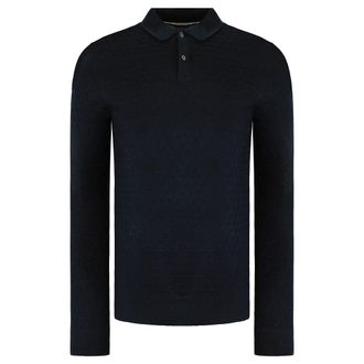 Ted Baker Morar Mens Navy Strick -Polohemd